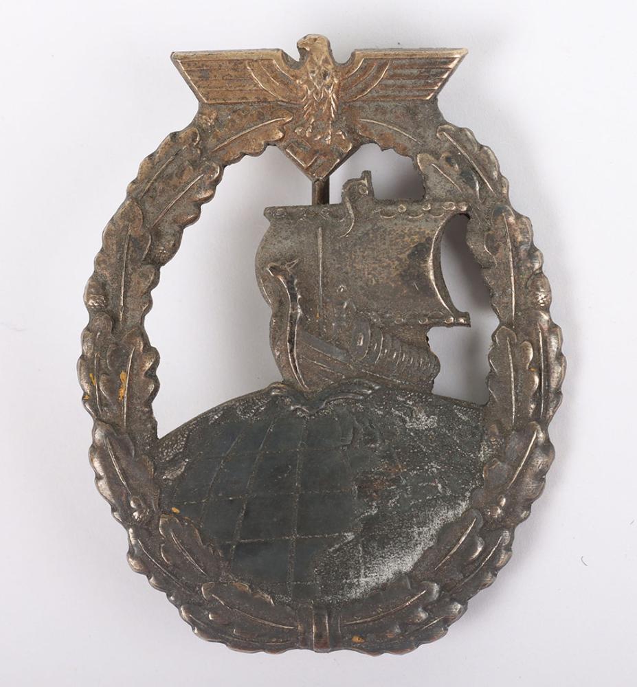 WW2 German Kriegsmarine Auxiliary Cruiser War Badge by Foerster & Barth