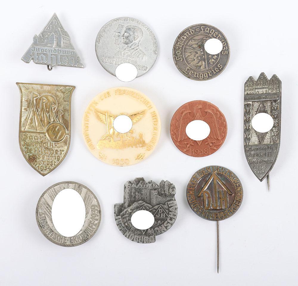 10x Third Reich Hitler Youth & Deutsche Jungvolk Rally / Day Badges