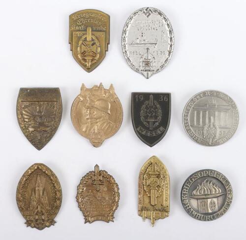 10x Third Reich NSKOV Rally / Day Badges