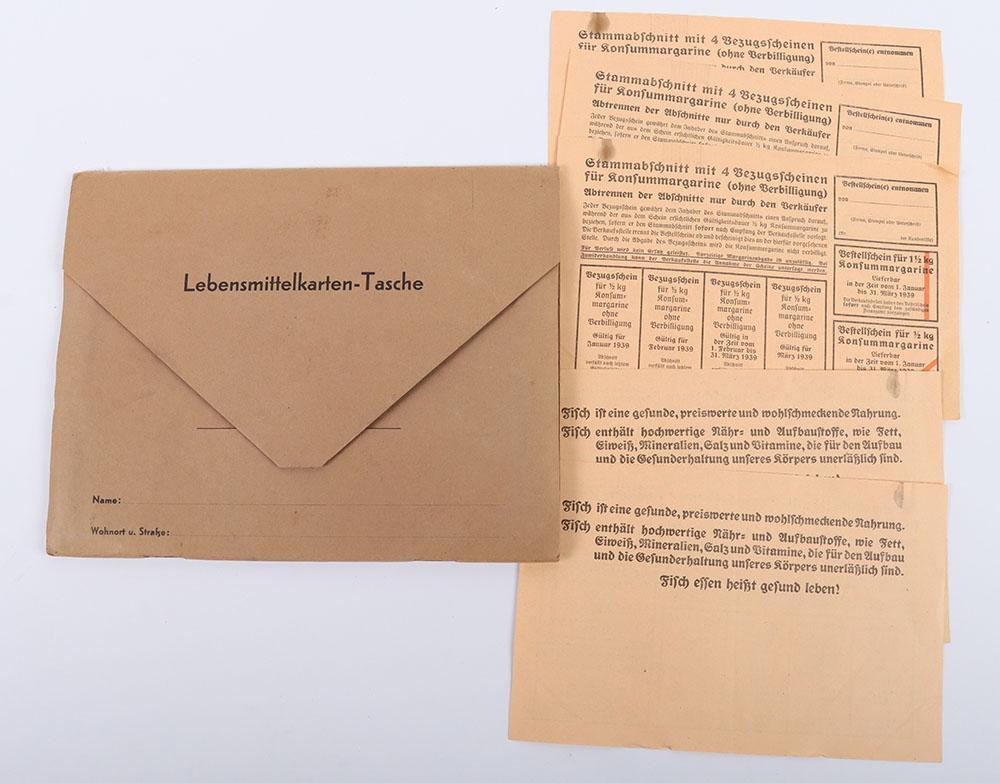 WW2 German Home Front Groceries Card Folder