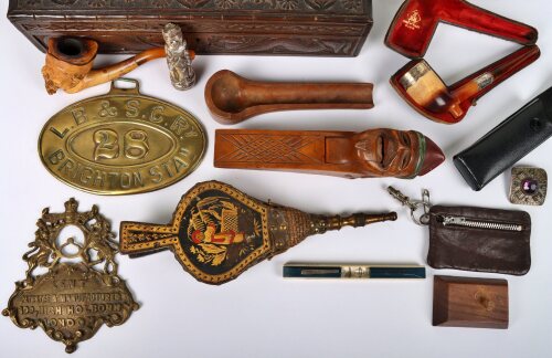 A selection of various collectors items, including a London, Brighton ...