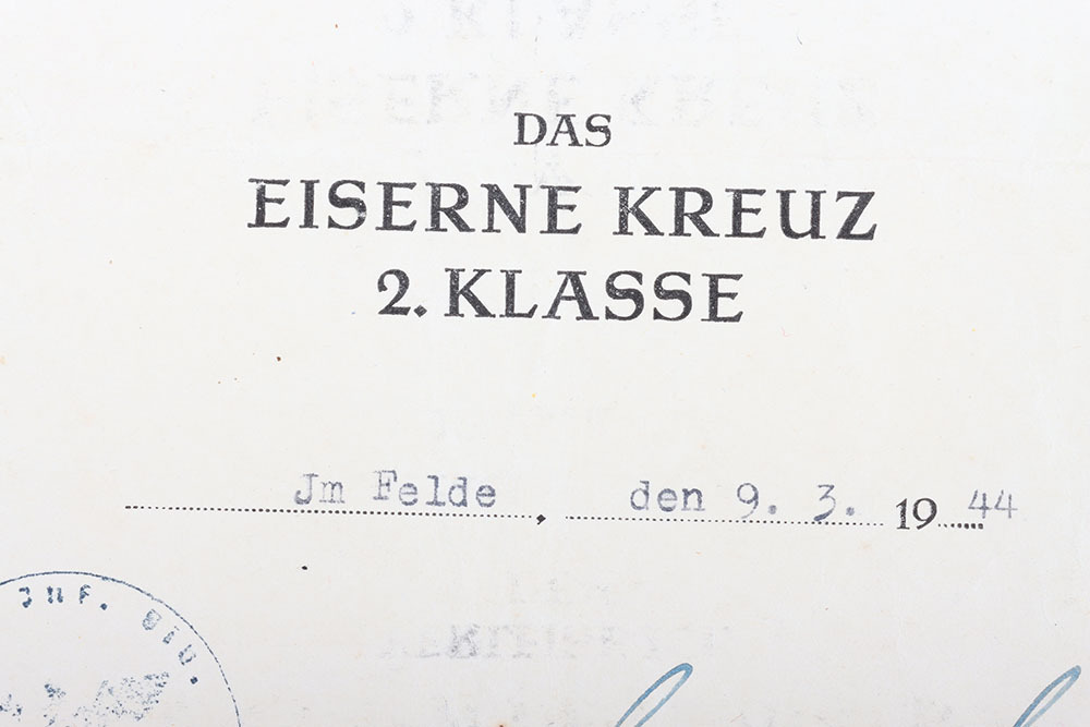 WW2 German Award Citation Pair