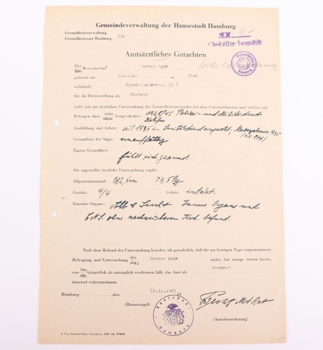 WW2 German Award Citation Pair and Documents