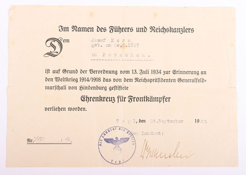 WW2 German Citation Group of Three