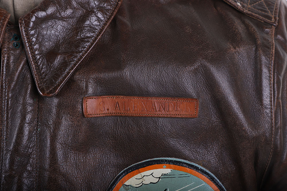 AMERICAN WWII USAAF ID’d A-2 FLIGHT JACKET, W/493 rd. BOMBER GROUP PATCH