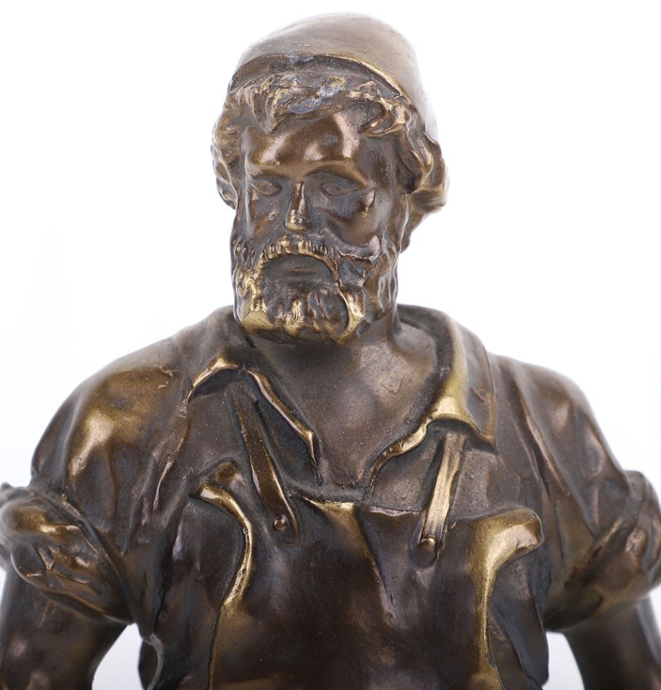 GERMAN THIRD REICH PERIOD BRONZE STATUE OF A SWORDSMITH