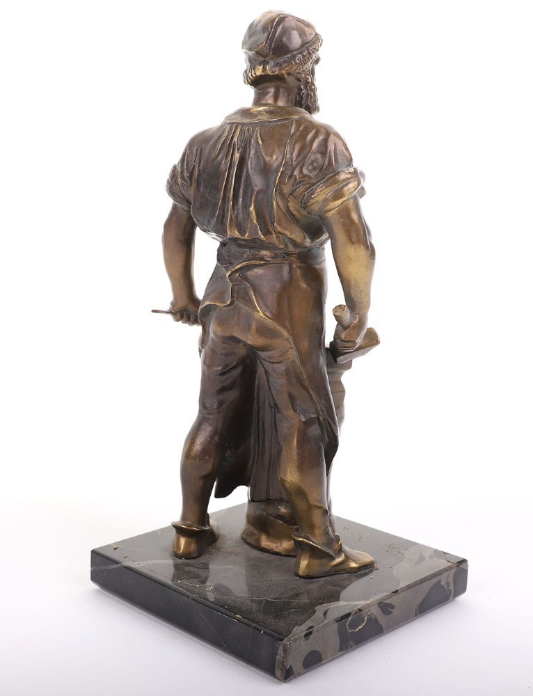 GERMAN THIRD REICH PERIOD BRONZE STATUE OF A SWORDSMITH