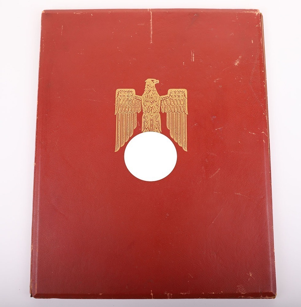 GERMAN WWII FORMAL KNIGHTS CROSS DOCUMENT & FOLDER TO ARMY MAJOR ...