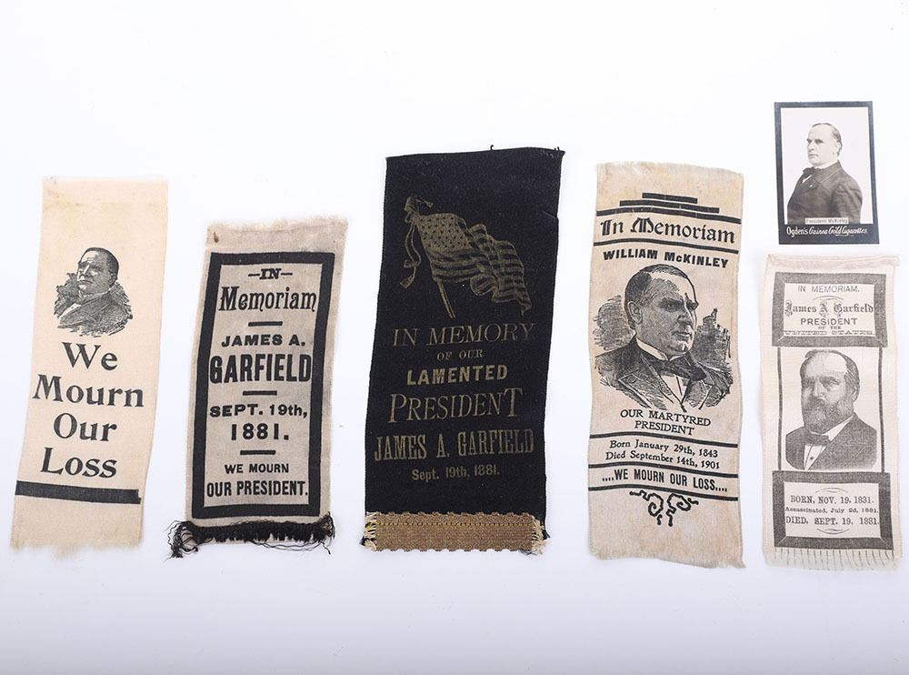 Lot of 4 period mourning ribbons