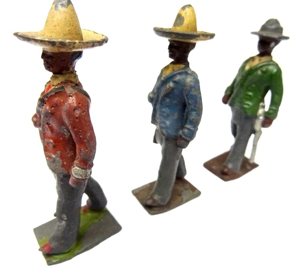 Britains from set 186, five Mexican Rurales