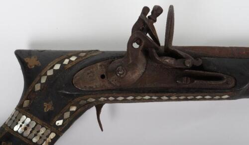 Decorative North Indian Flintlock Gun Jezail, 19th Century