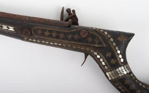 Decorative North Indian Flintlock Gun Jezail, 19th Century