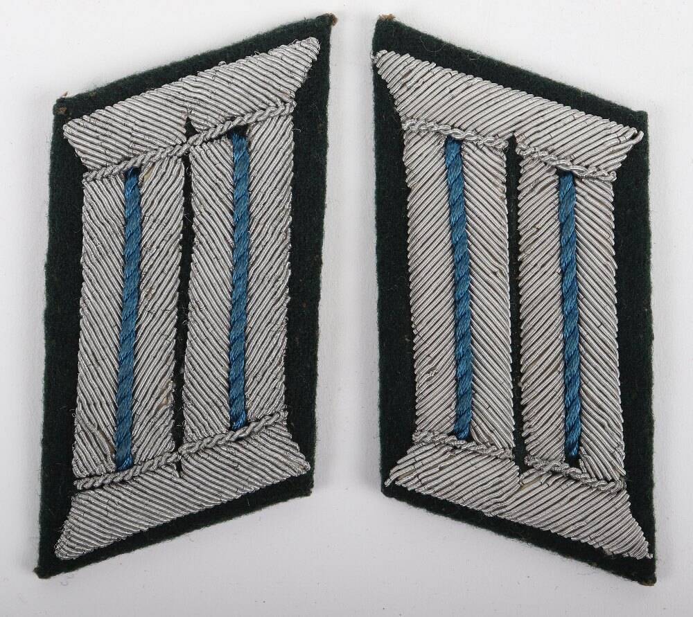 Pair of WW2 German Transport Section Officers Tunic Collar Patches