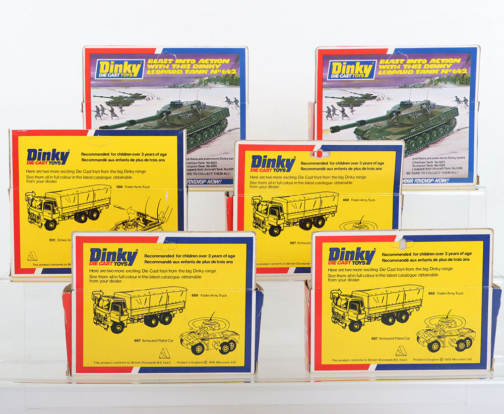 Six Dinky Military Models