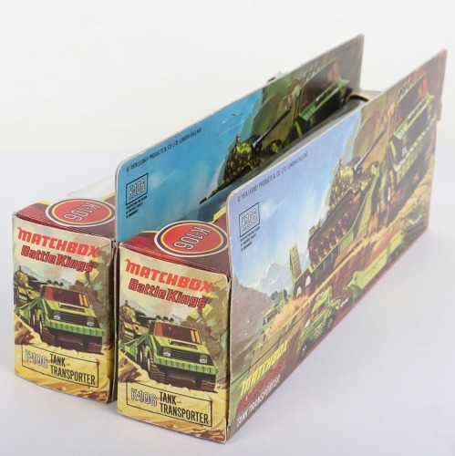 Two Matchbox Battle Kings Tank Transporters