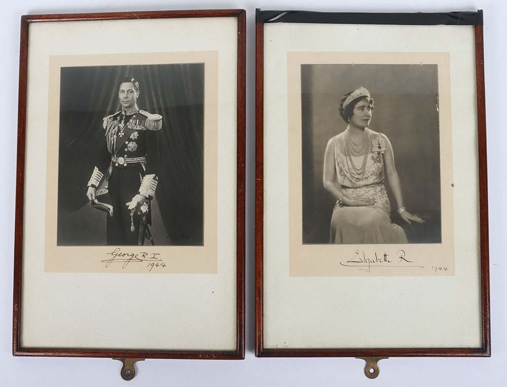 King George VI and Queen Elizabeth (The Queen Mother) 1944 Signed ...