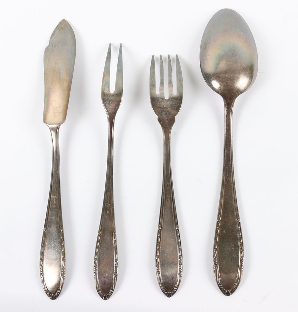 Grouping of Third Reich Adolf Hitler Silver Flatware Items from the Berghof