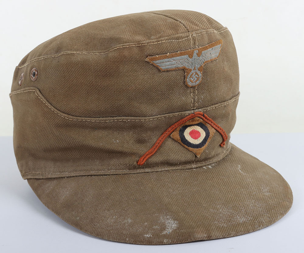 WW2 German Army Afrikakorps M-41 Field Cap for Field Police