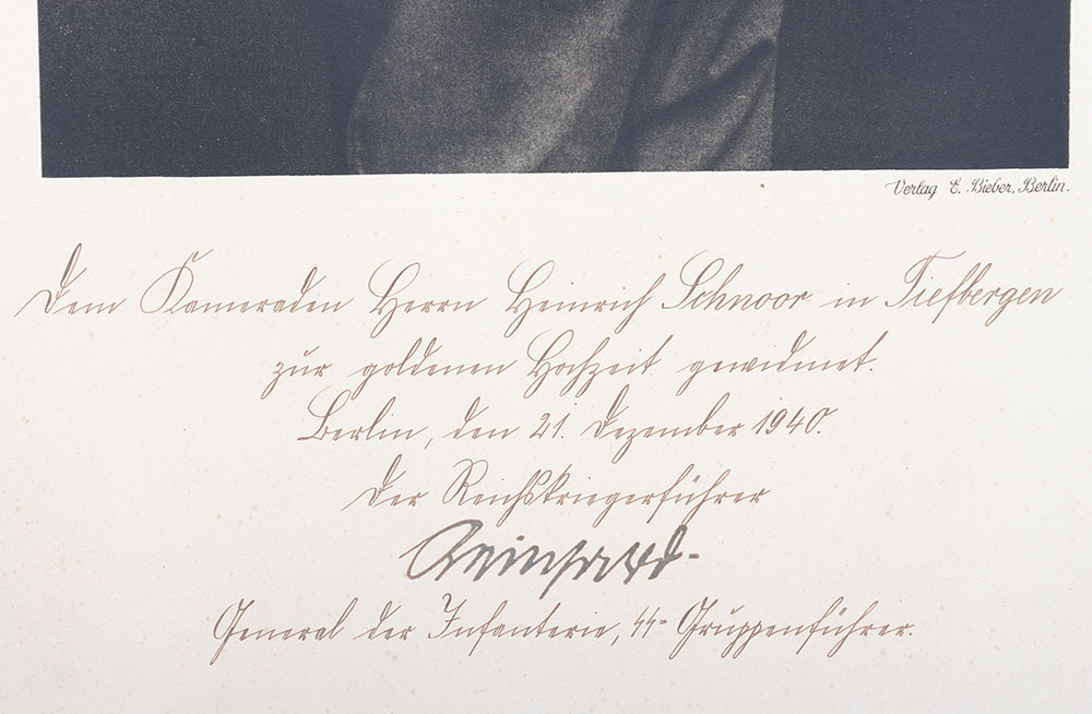 Large Formal Photograph of Adolf Hitler with Signed Dedication by ...