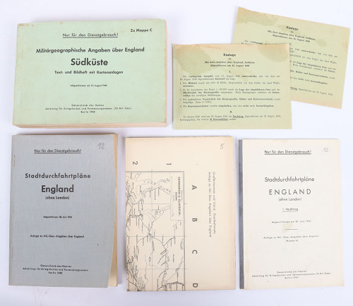 WW2 German 1940 Operation Sea Lion Invasion Maps of Great Britain