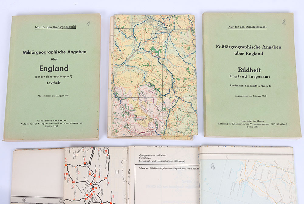 WW2 German 1940 Operation Sea Lion Invasion Maps of Great Britain