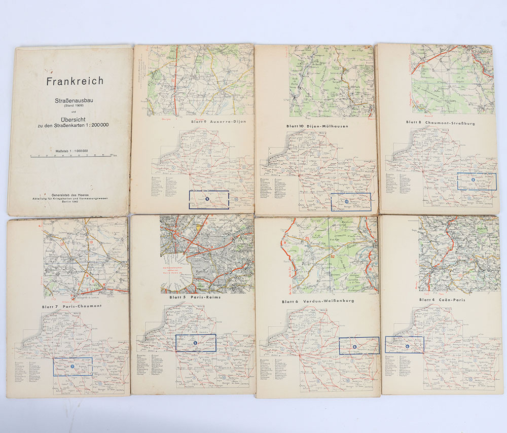 WW2 German Army 1940 Invasion Maps of France
