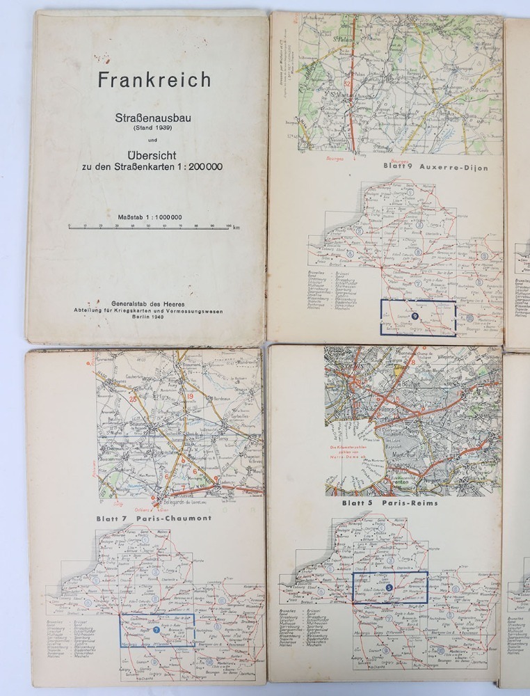 WW2 German Army 1940 Invasion Maps of France