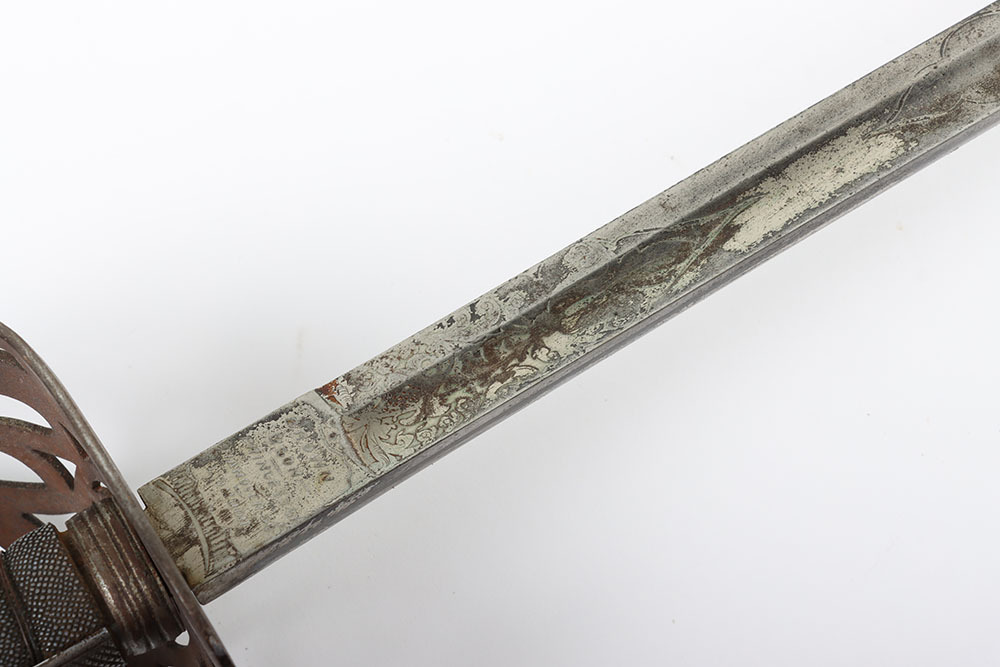 Victorian 1827 Pattern Rifle Officers Sword of the Victoria Rifles