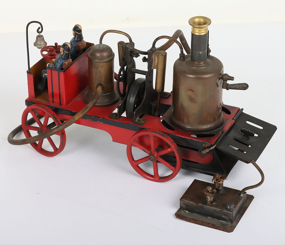 A rare Bing tinplate live steam Fire Engine, German circa 1902