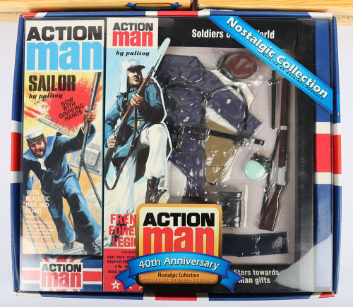 Three Action Man 40th Anniversary Nostalgic Collection outfits