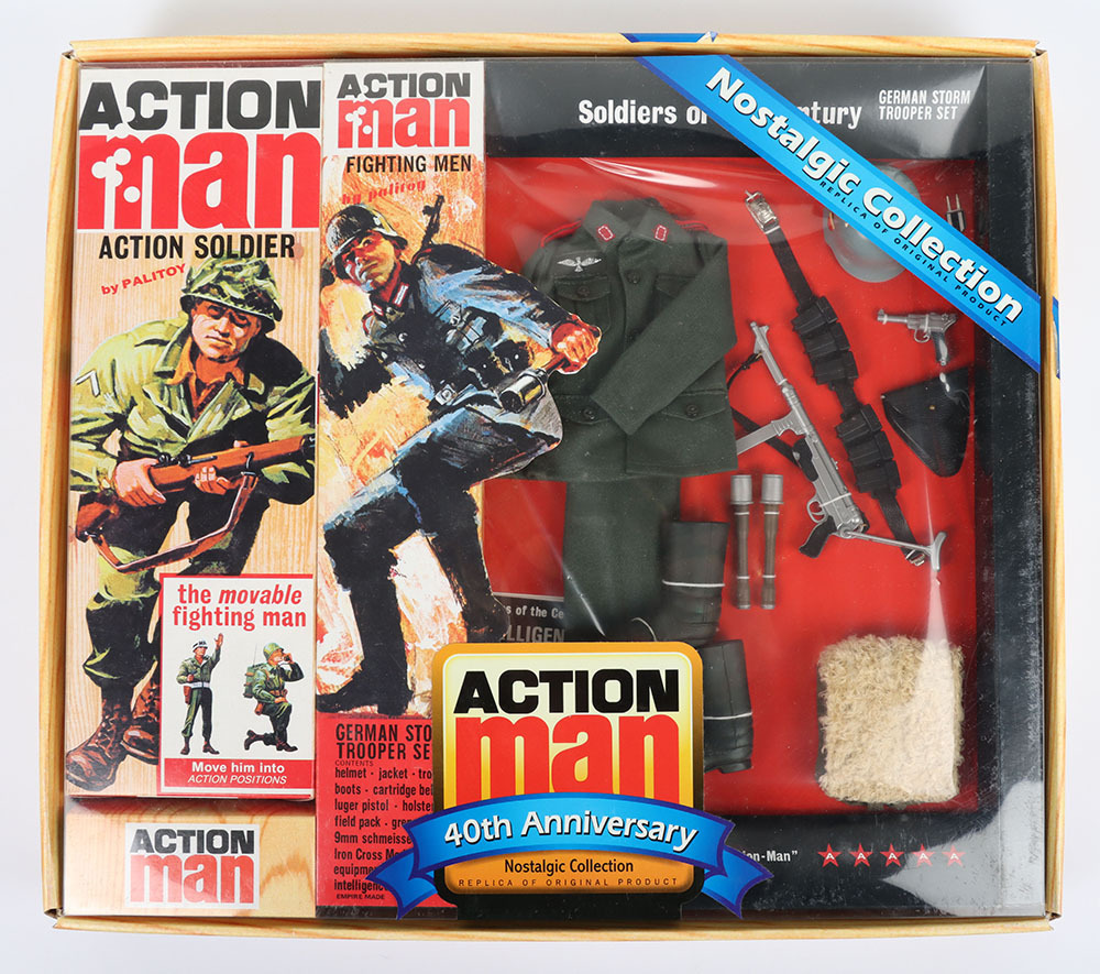 Three Action Man 40th Anniversary Nostalgic Collection outfits