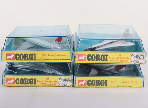 Four Corgi British Airways Aircraft Models