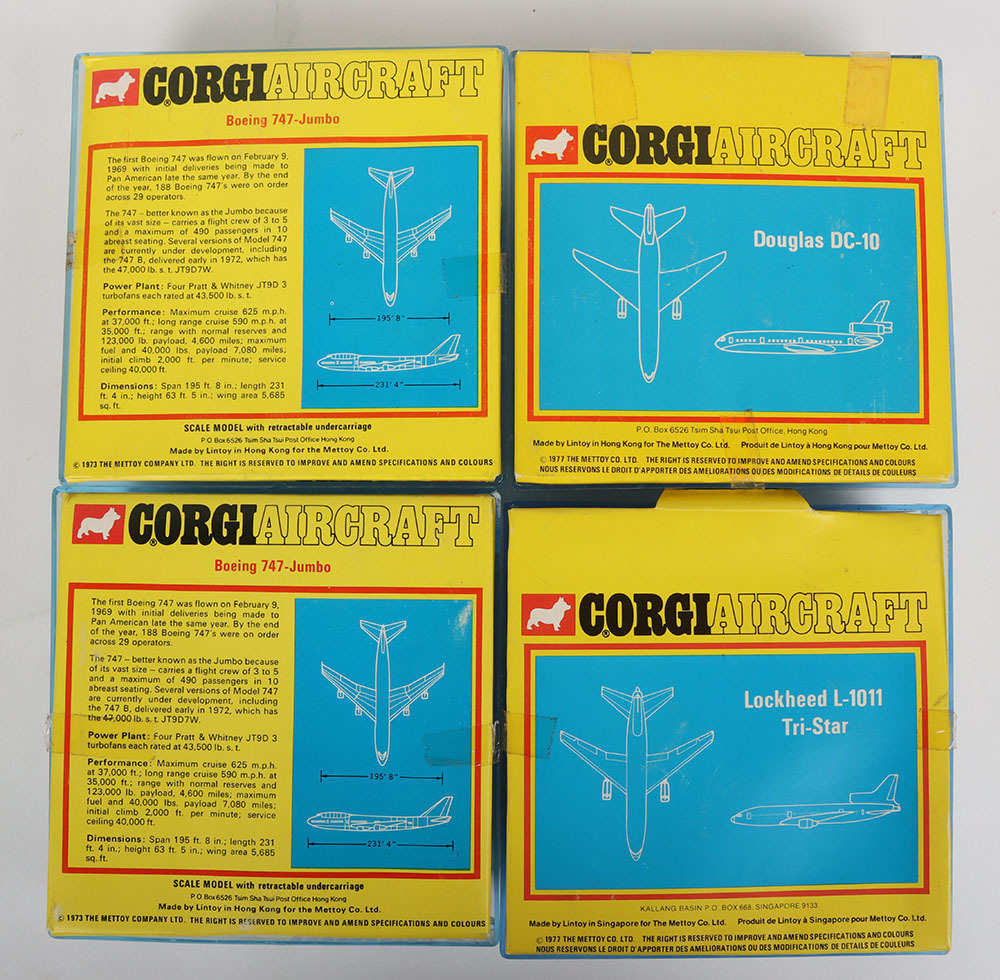 Four Corgi Aircraft Models