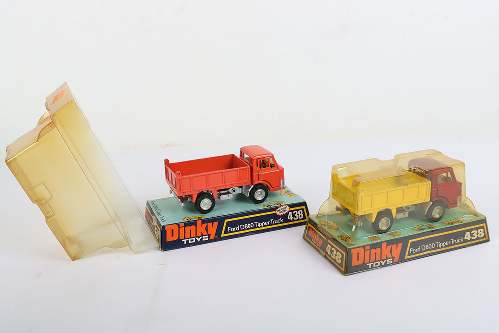 Two Dinky Toys 438 Ford D800 Tipper Trucks