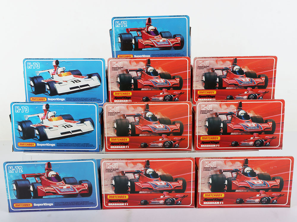 Ten Matchbox Lesney Superkings Formula 1 Racing Cars