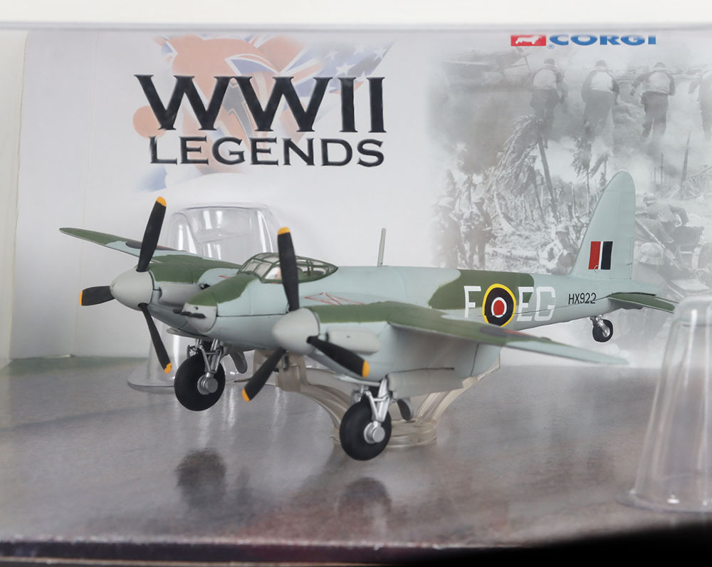 Four Corgi Aviation Archive DH Mosquito Aircraft 1:72nd Scale Model