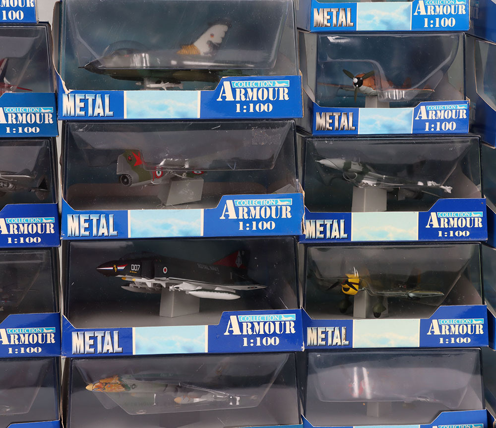 A Collection of Metal Armour Aircraft Models, 1:100 scale