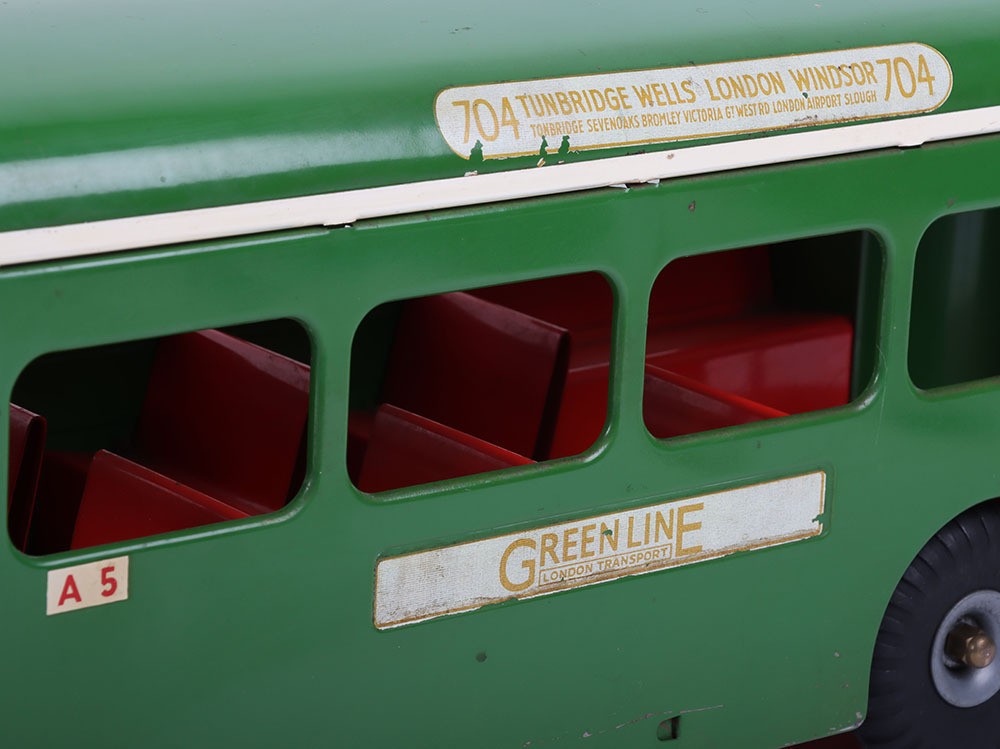 Large boxed Tri-ang toys pressed steel Green Lines single decker bus