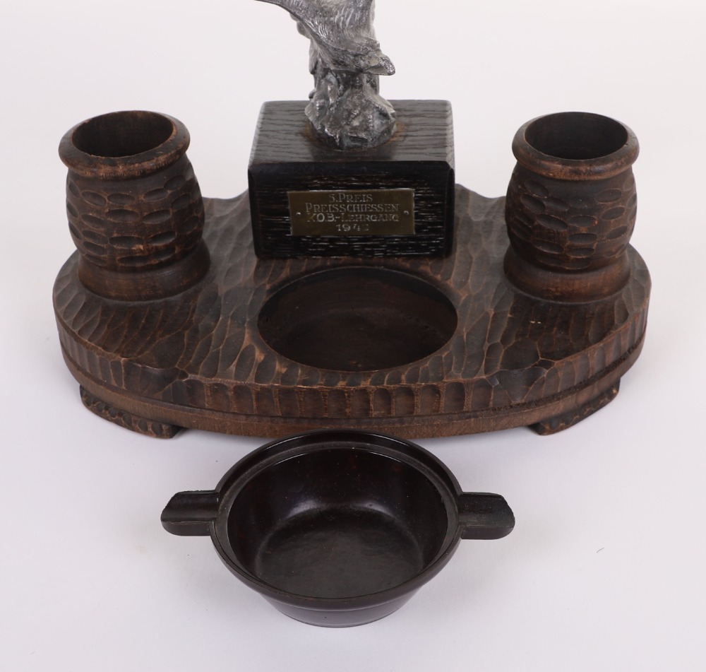 1942 GERMAN SHOOTING PRIZE DESK SET