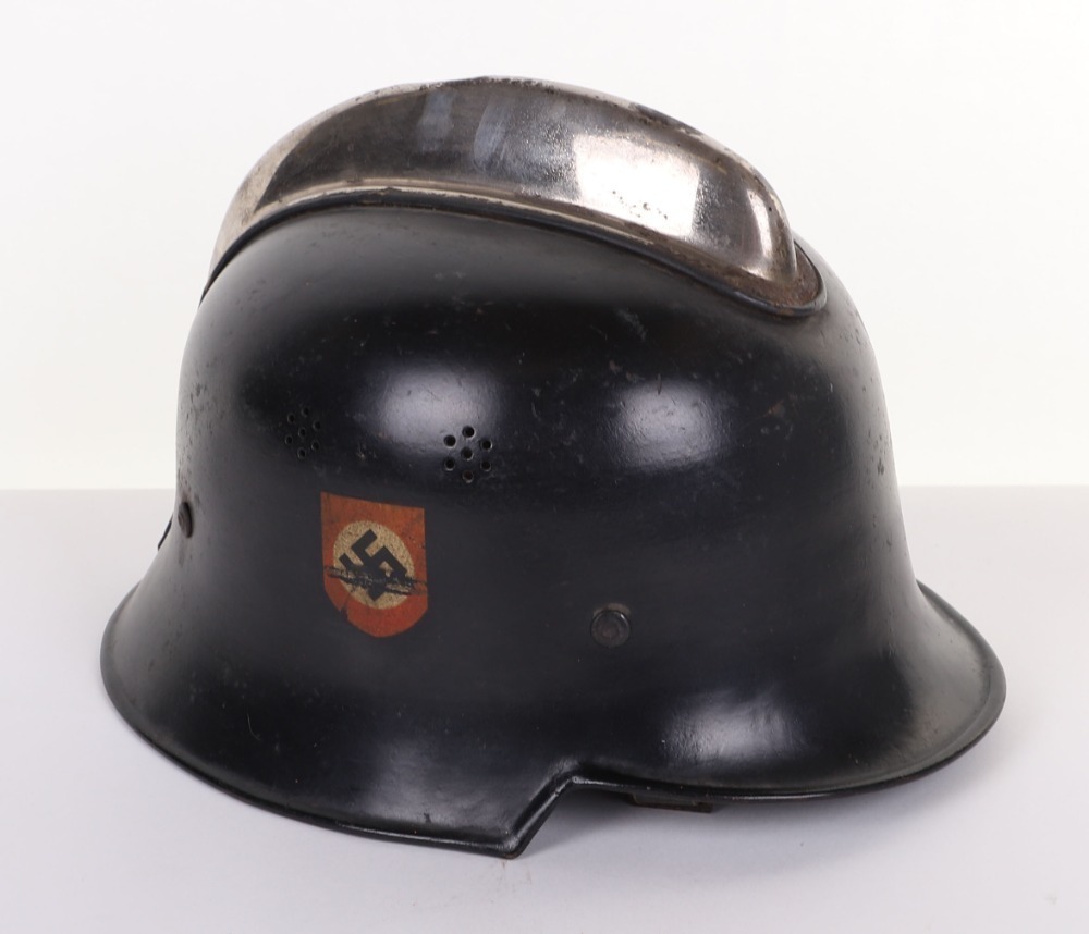 WW2 GERMAN FIRE POLICE STEEL HELMET