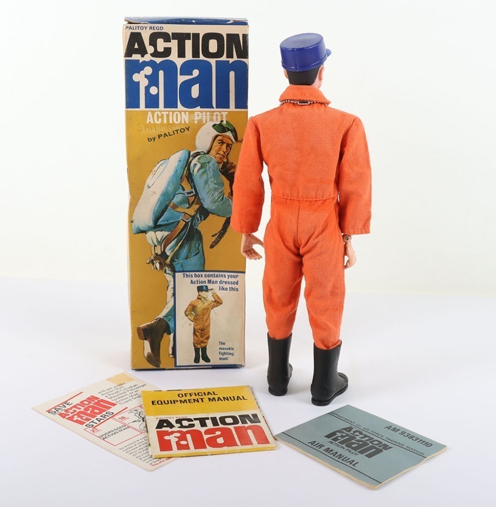 Vintage Action Man Action Pilot by Palitoy 1964, with original box
