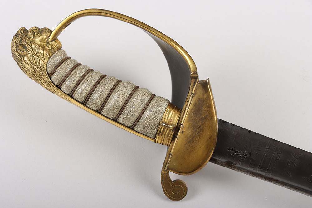 Georgian 1827 Pattern Royal Naval Officers Sword by Prosser, Maker to ...
