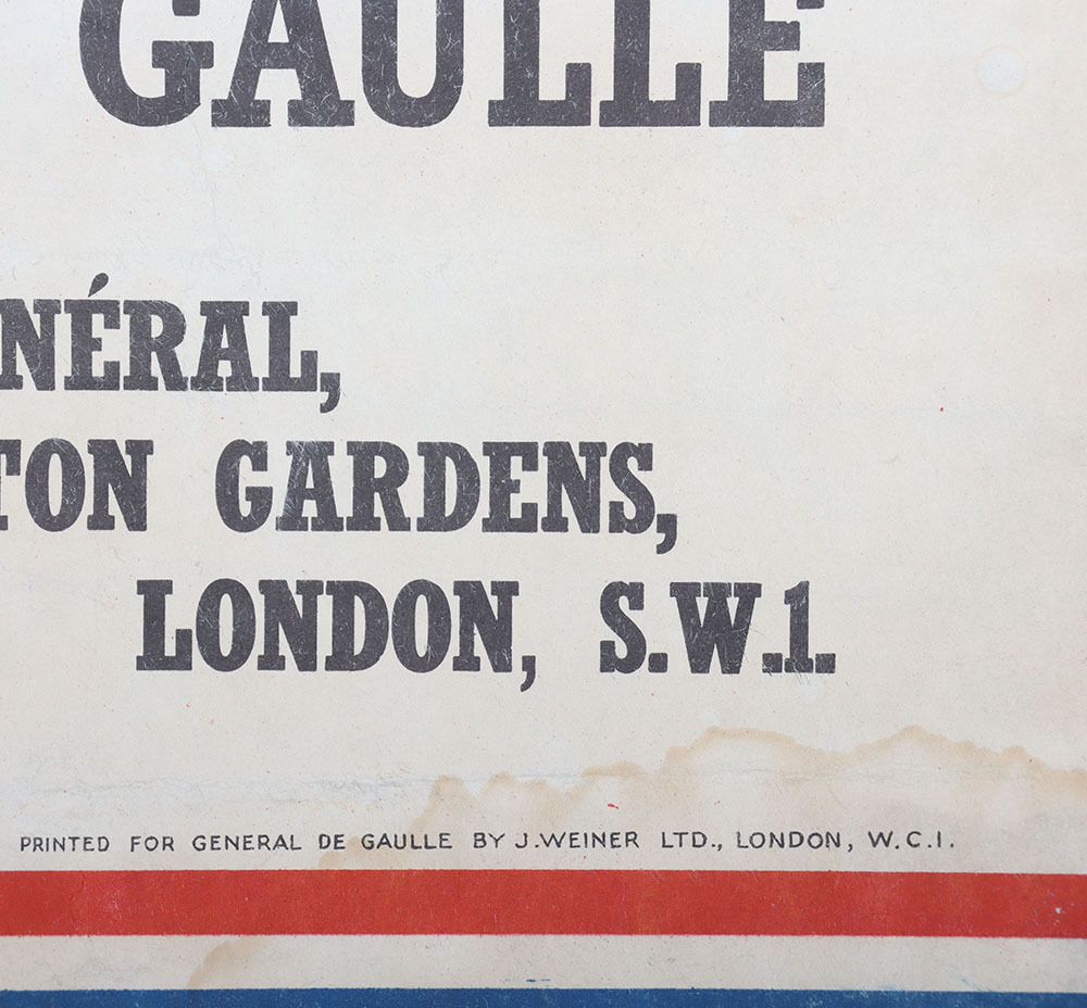 Rare WW2 Free French Charles De Gaulle Poster, France Has Lost a Battle ...