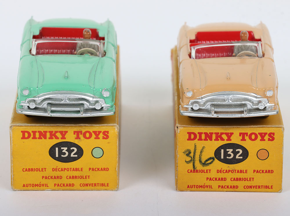Two Boxed Dinky Toys 132 Packard Convertibles