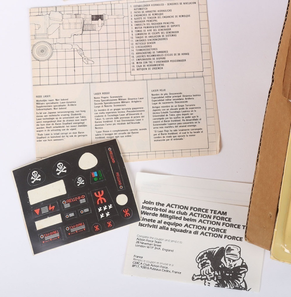 Vintage Action Force Laser Exterminator Vehicle and Red Laser figure ...