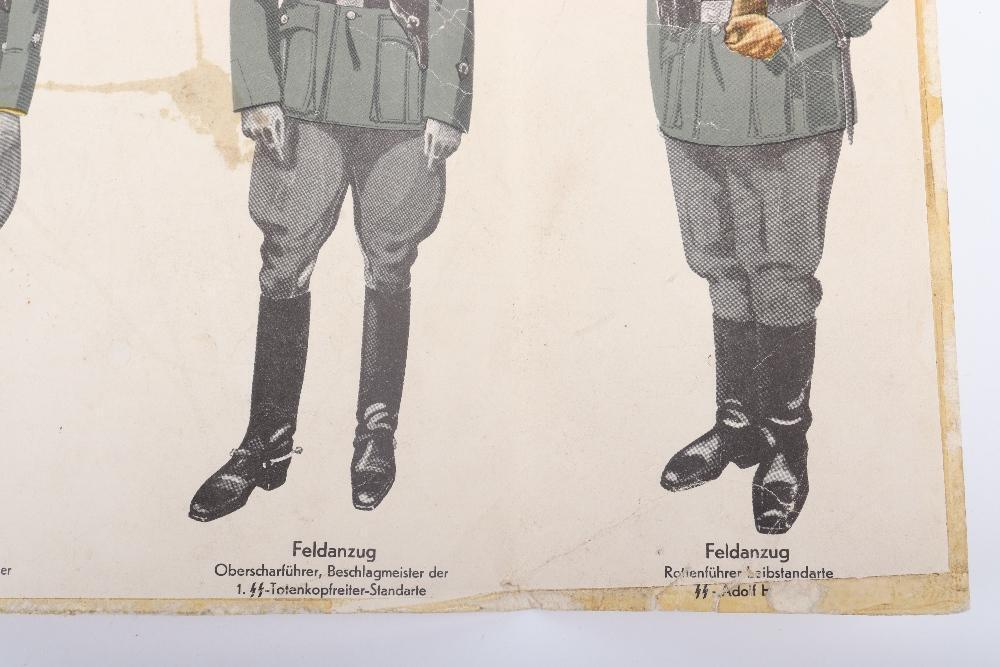 Third Reich Waffen-SS Uniform Identification Poster