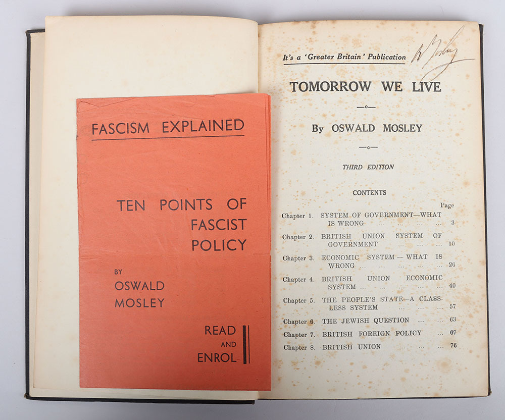 British Union of Fascists Leader Sir Oswald Mosley Signed ‘Tomorrow We ...
