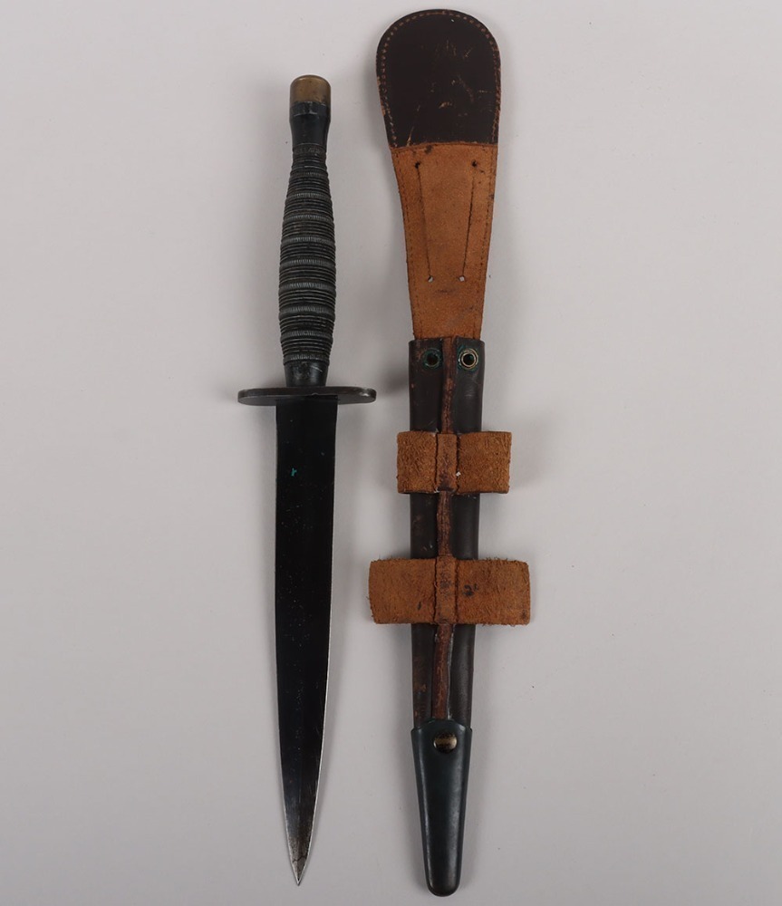 Scarce WW2 British Ribbed & Roped Type Fairbairn Sykes FS Commando Knife