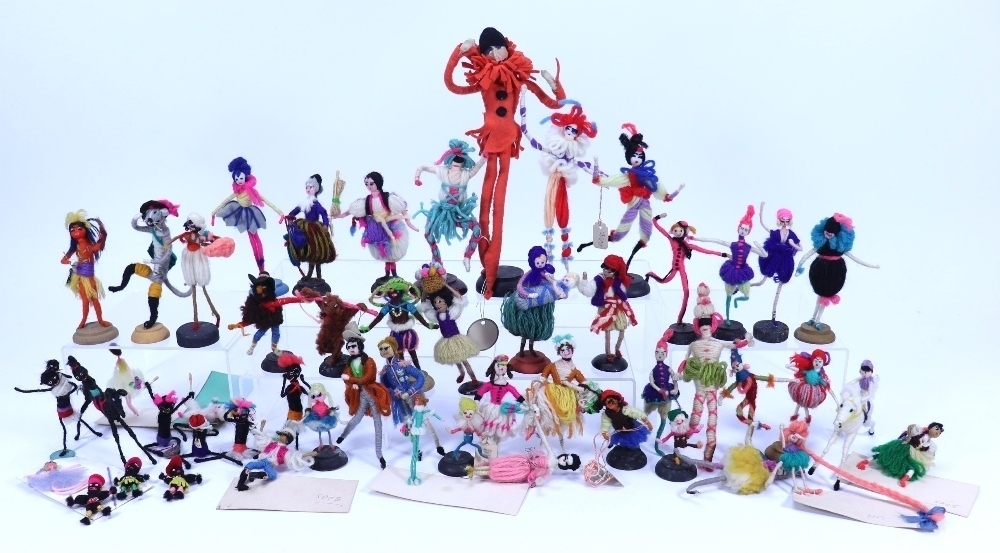 Collection of Grecon woollen dolls and characters, part of an important ...