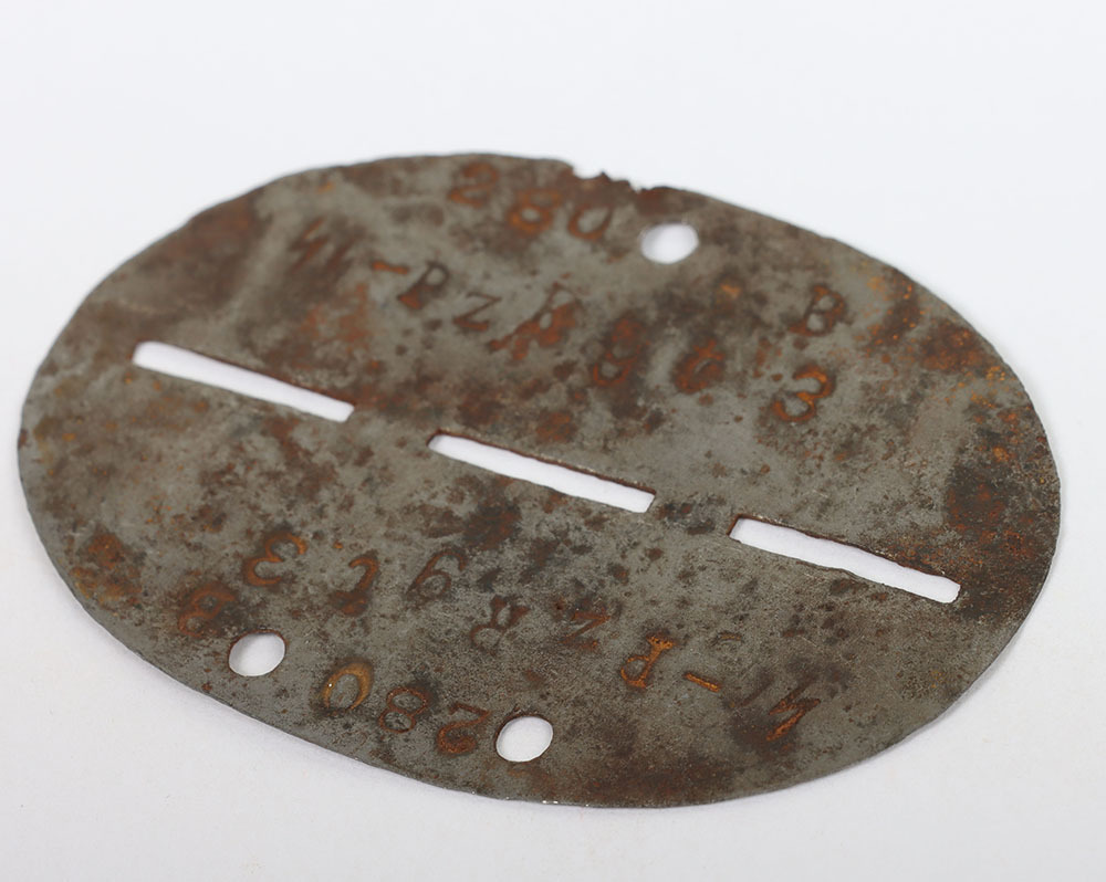 WW2 German Waffen-SS ID Dog Tag “SS Pz Rgt 3”